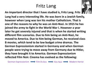 German expressionism and Film Noir | PPTX