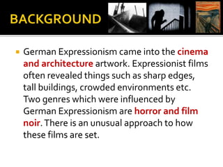 German expressionism, film noir & horror | PPT