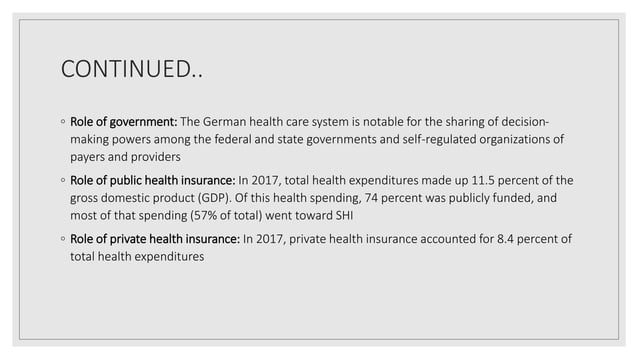 German healthcare system.pptx | Health Insurance | Insurance