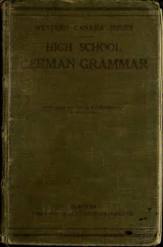 German high school grammar | PDF