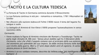 La Germania di Tacito | PPTX