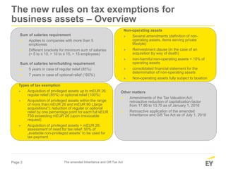 German inheritance tax act reform 2016 overview | PPT