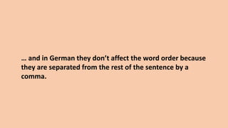 German word order - interjections | PPT