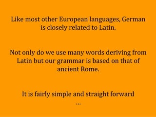 A1/1 An Introductory Lesson to German (for speakers of English) | PDF