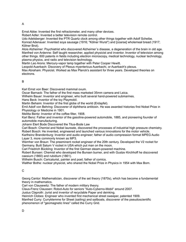 All German inventions | PDF