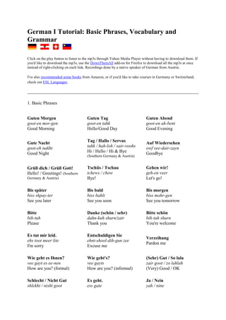 German 1 tutorial | DOCX