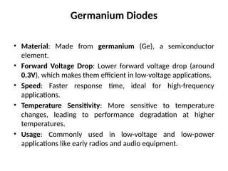 Germanium and silicon diodes With images | PPT