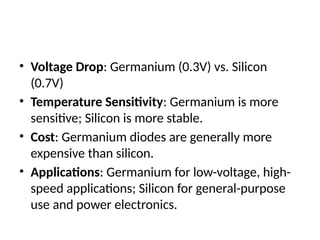 Germanium and silicon diodes With images | PPTX