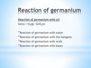 Germanium | PPTX