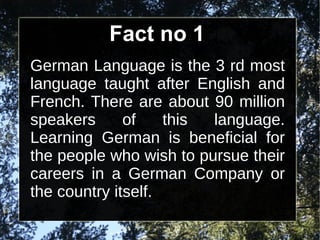 Interesting Facts About German | ODP