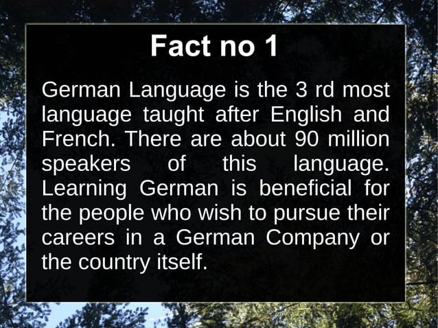Interesting Facts About German | ODP