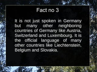 Interesting Facts About German | ODP