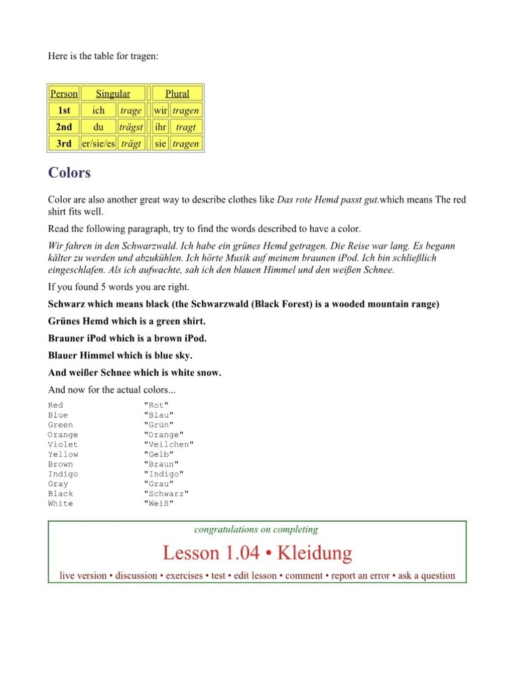 German Language German Language