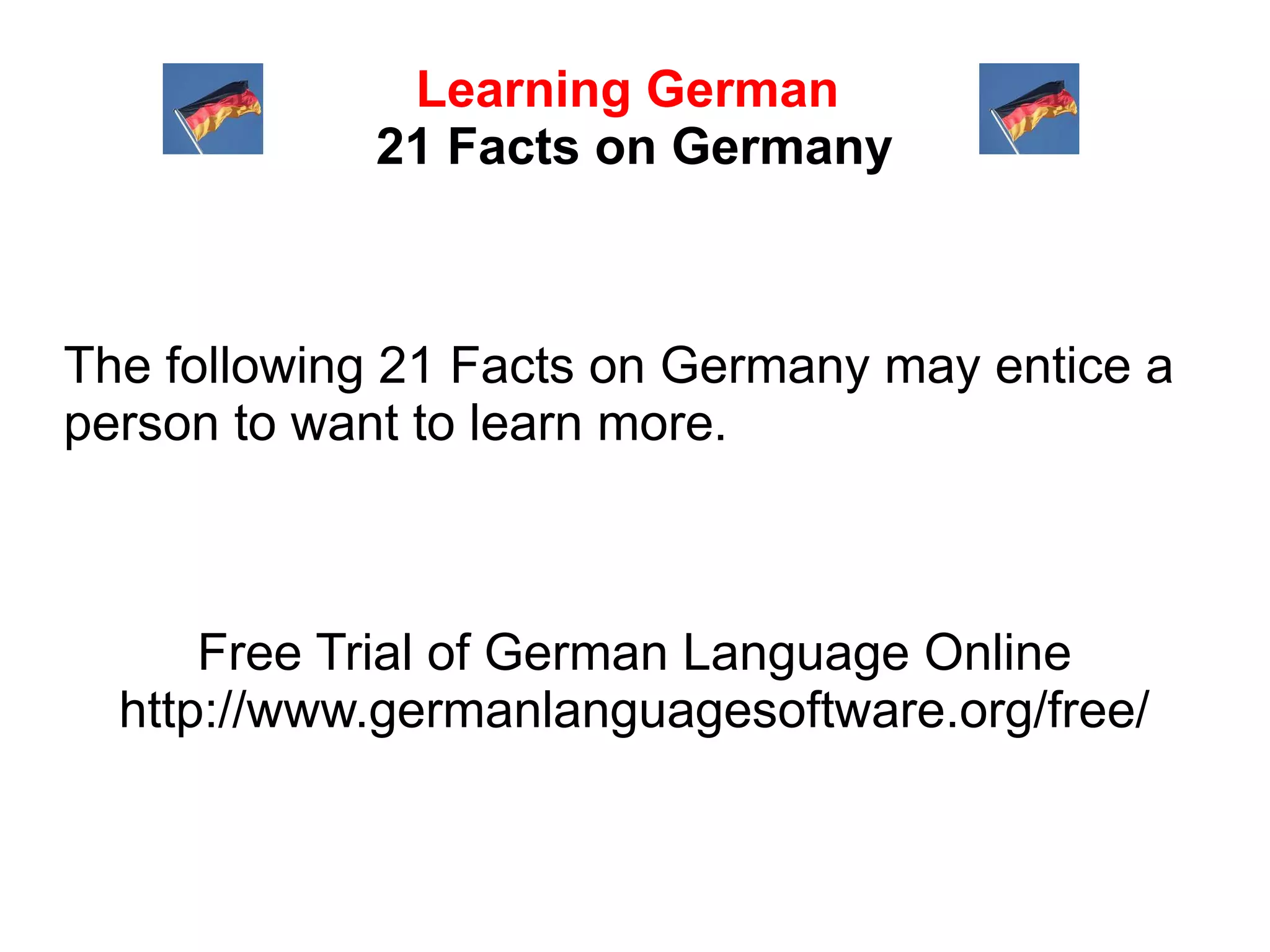 21 Interesting Germany Facts | PDF