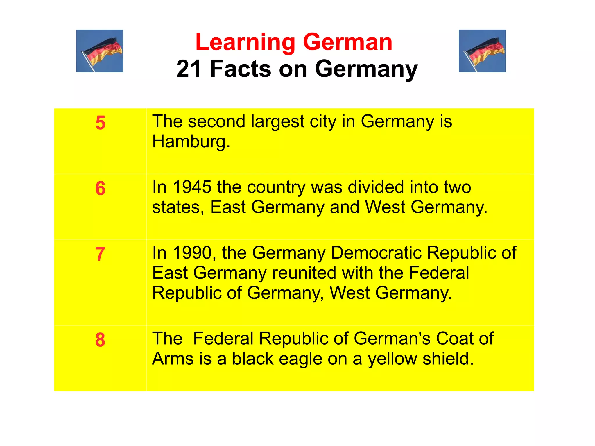 21 Interesting Germany Facts | PDF