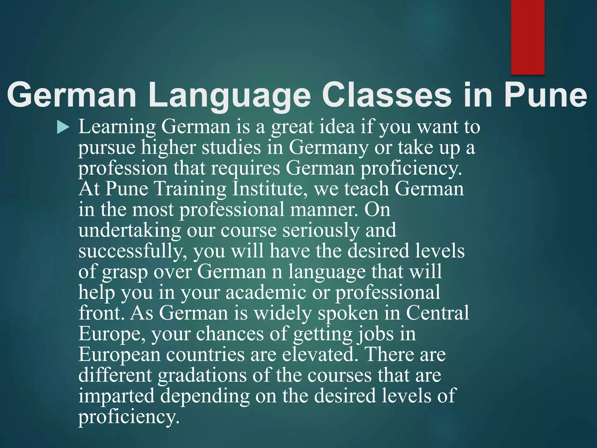 German language classes | PPTX