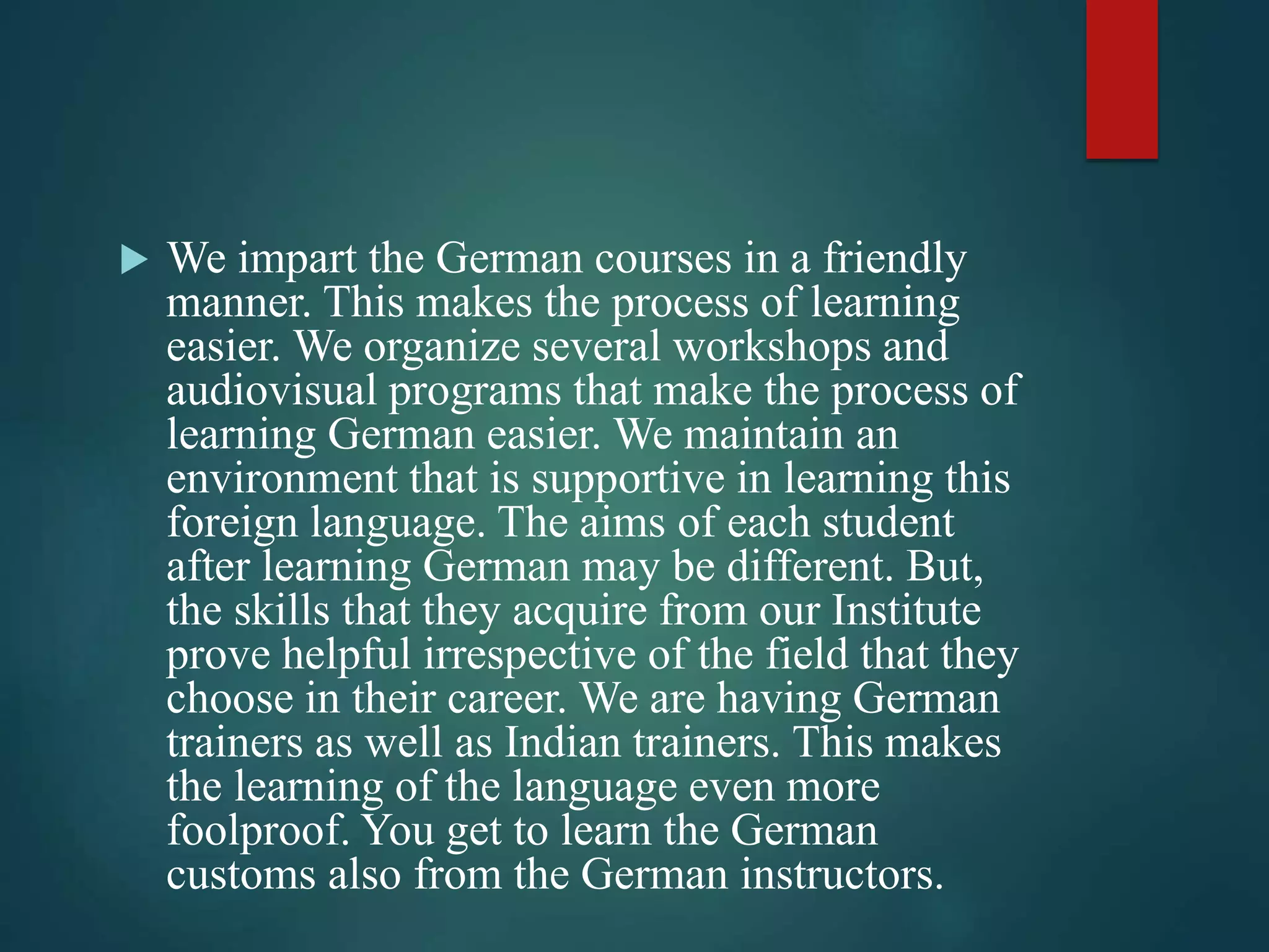 German language classes | PPTX