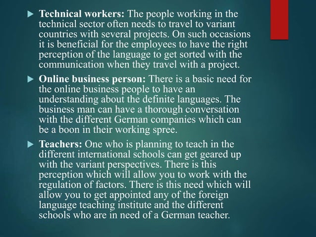 German language classes | PPTX | Education