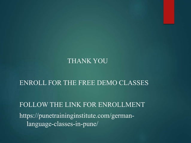 German language classes | PPTX | Education