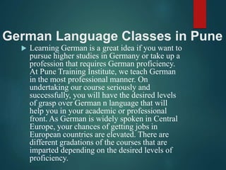 German language classes | PPTX | Education