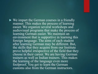 German language classes | PPTX