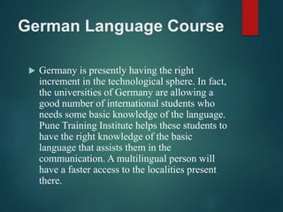 German language classes | PPTX | Education