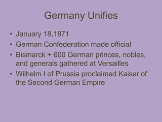 German & Italian Unification | PPTX