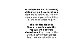 TREATY OF VERSAILLES - GERMAN PASSIVE RESISTANCE | PPTX