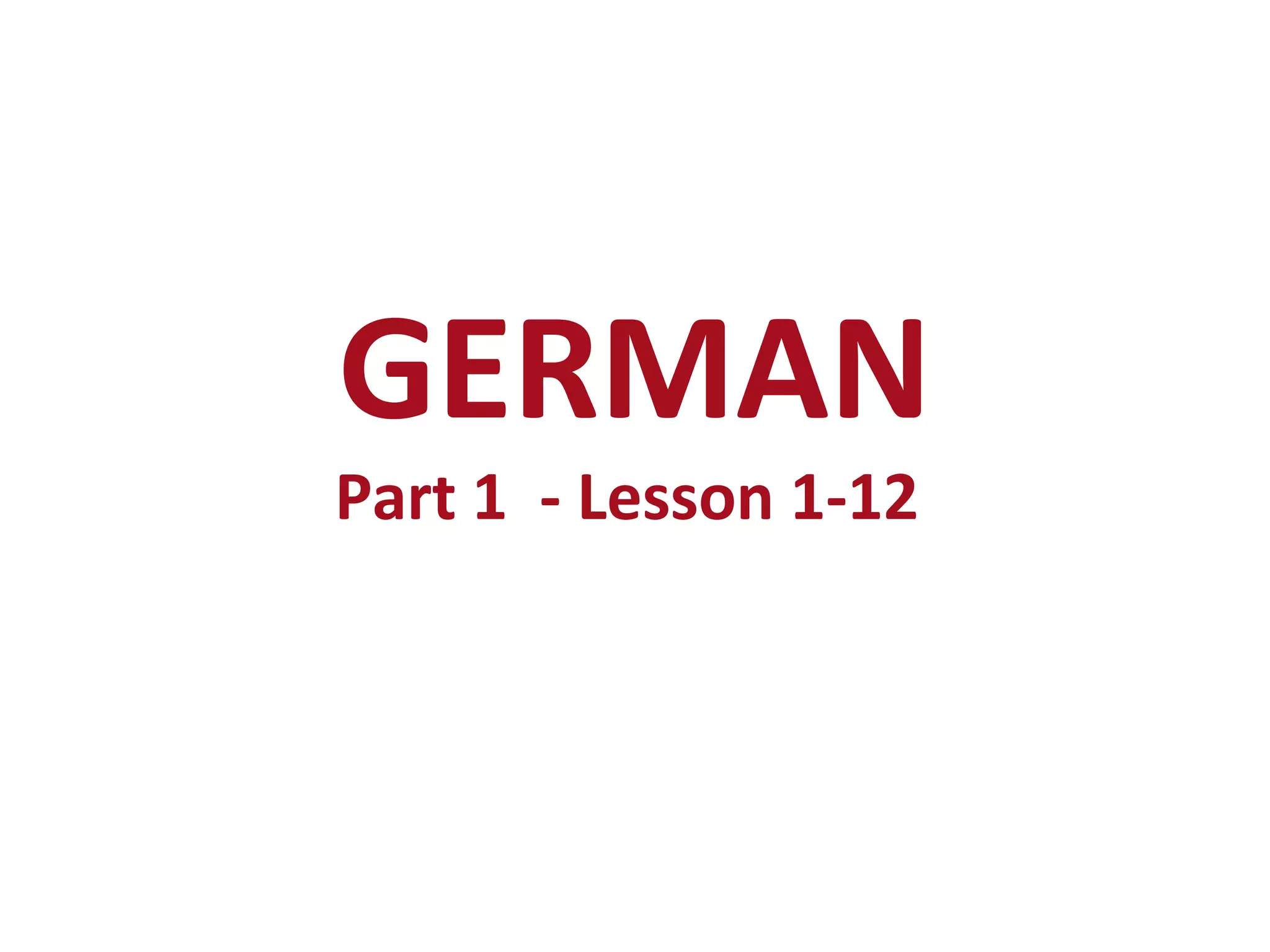 German ppt | PPT