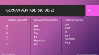German Alphabets & Numbers | German Language Course | PPTX