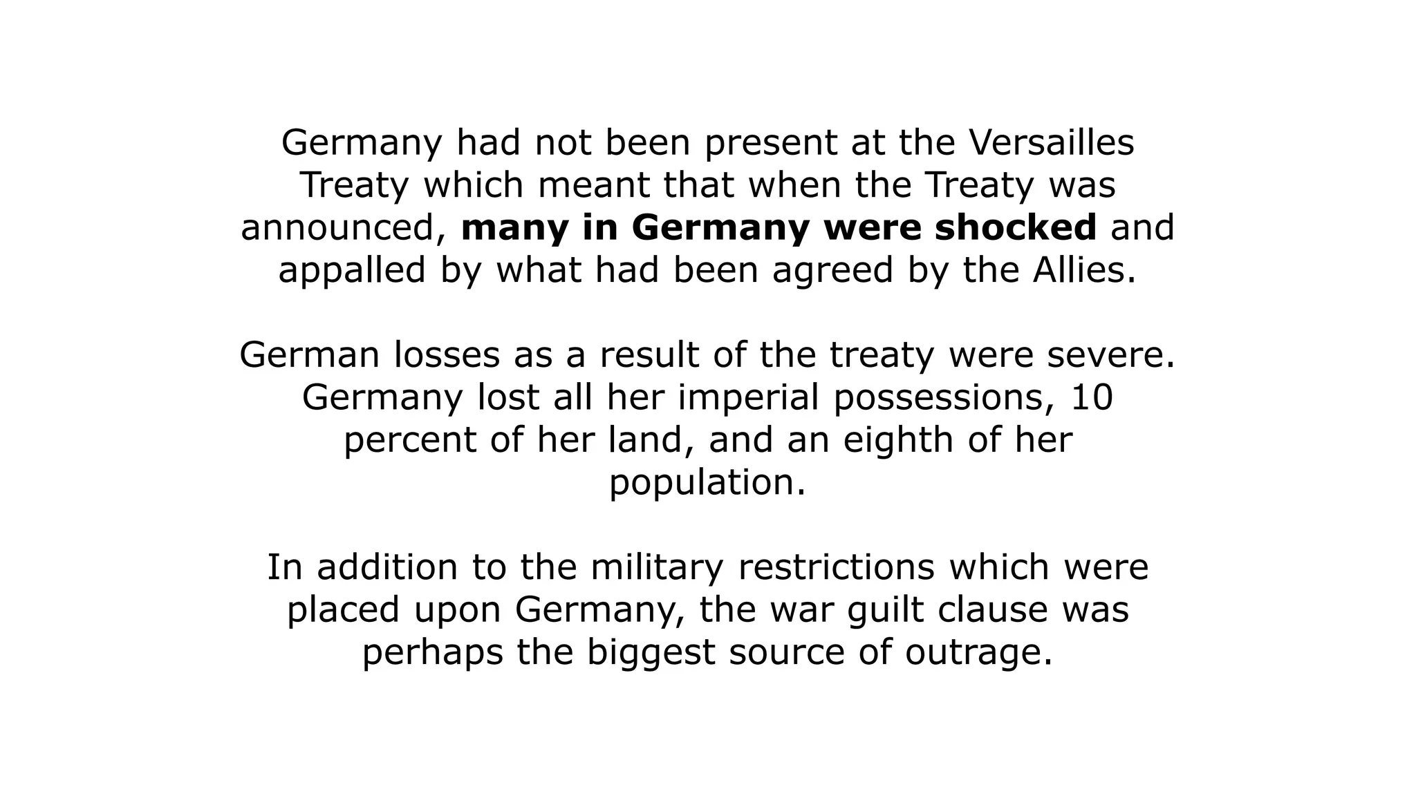 TREATY OF VERSAILLES - GERMAN'S PROTEST AGAINST THE TREATY | PPTX
