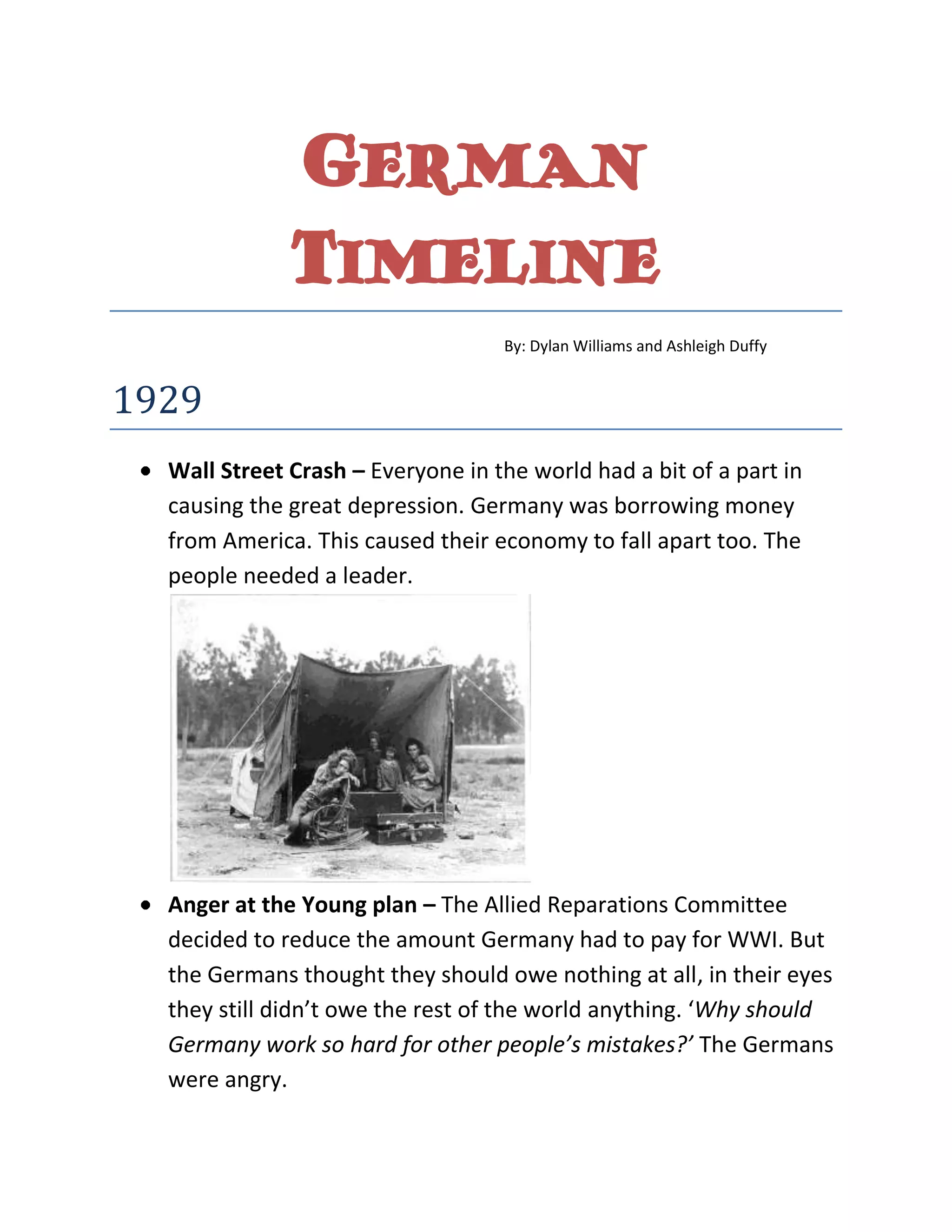 German timeline | DOCX
