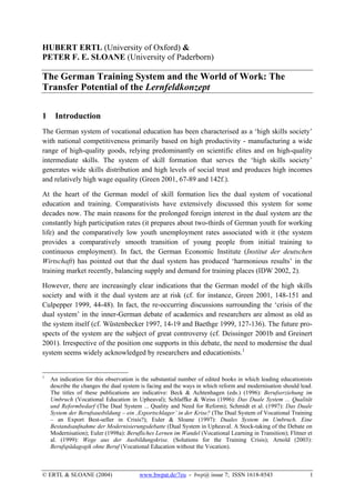 German training system | PDF