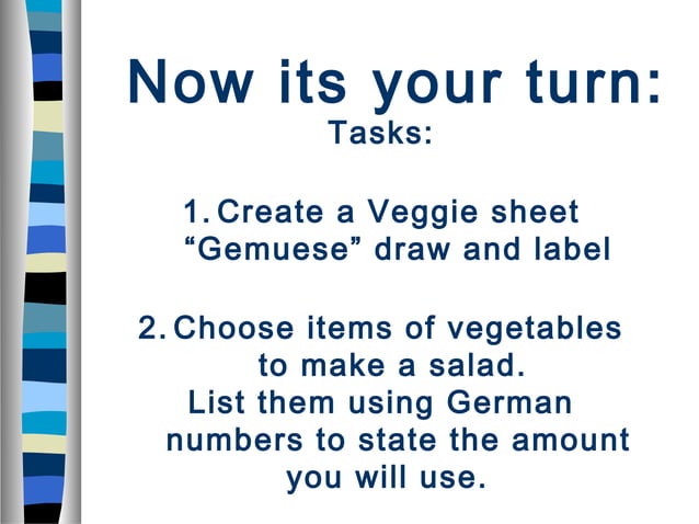 Names of Vegetables in German | PPT | Food & Drink