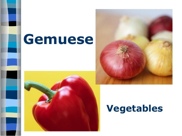 Names of Vegetables in German