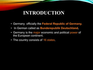 Germany | PPTX | Europe Travel | Travel Locations