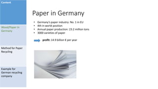 Germany - Wood and paper recycling in Germany | PPT