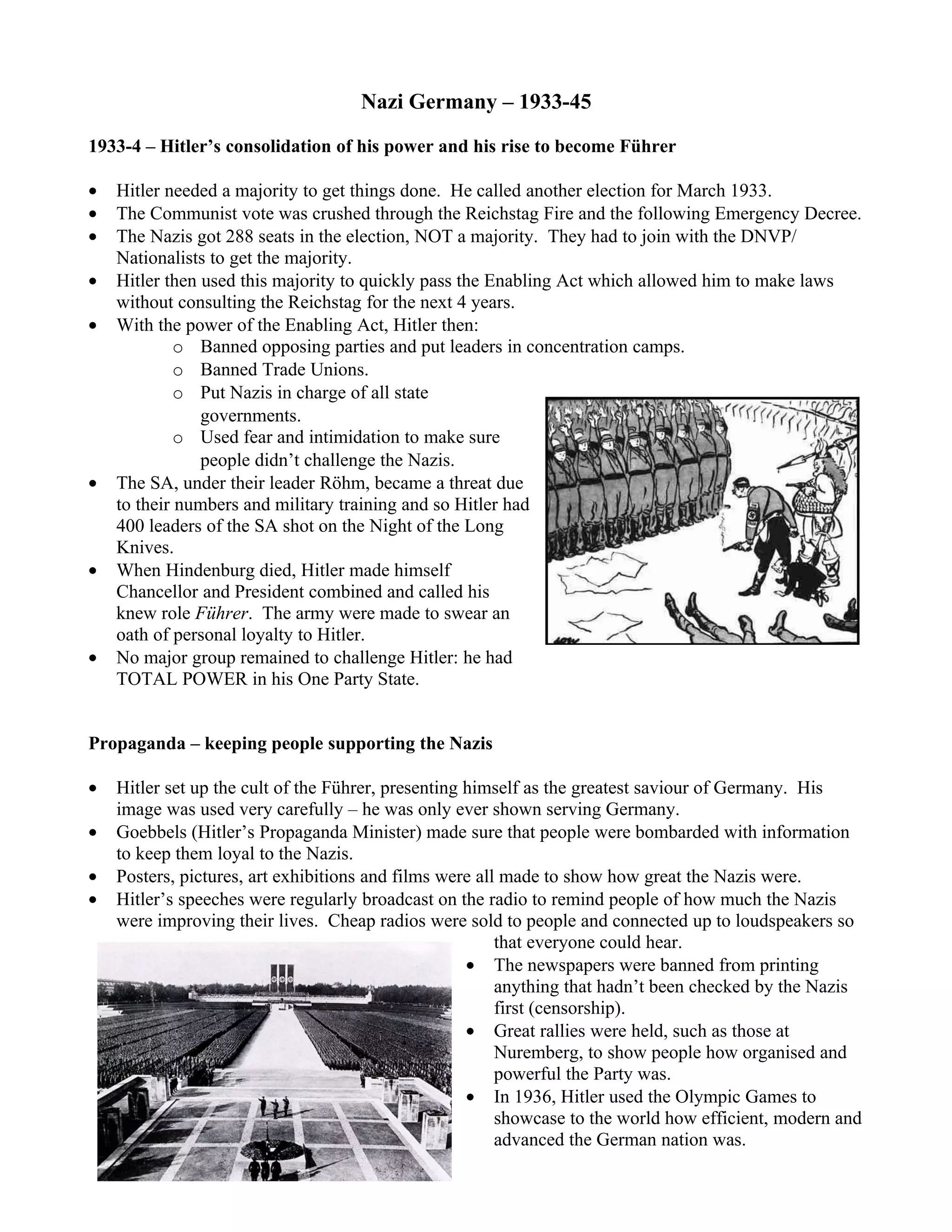 Germany 1919 1945 revision facts book | DOC | Civic affairs | Politics