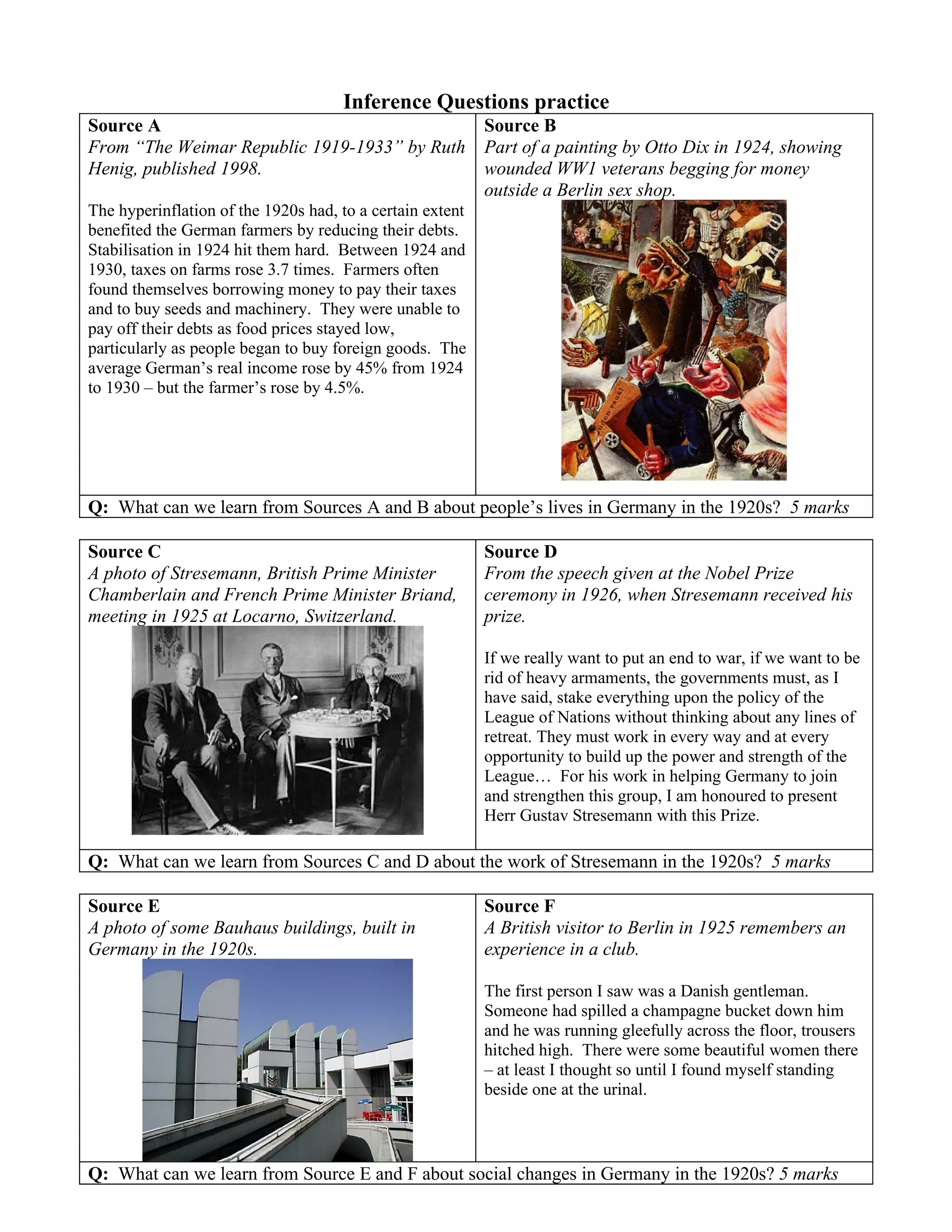 Germany 1924 29 various exercises | DOC