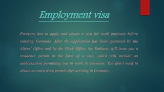 Germany| employment visa | PPT