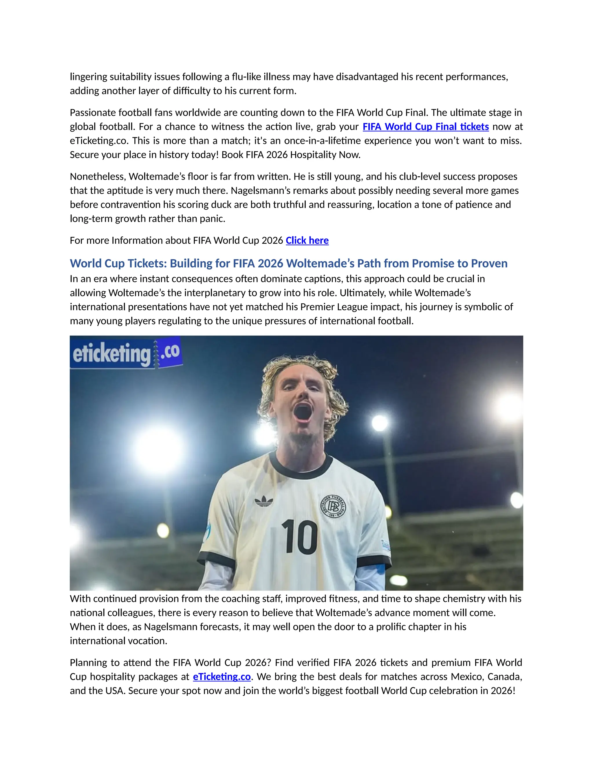 Germany FIFA World Cup Woltemade’s Goal Drought Continues Ahead of FIFA ...