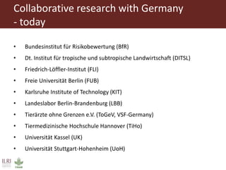 Collaborative livestock research between ILRI and Germany to fit the ...