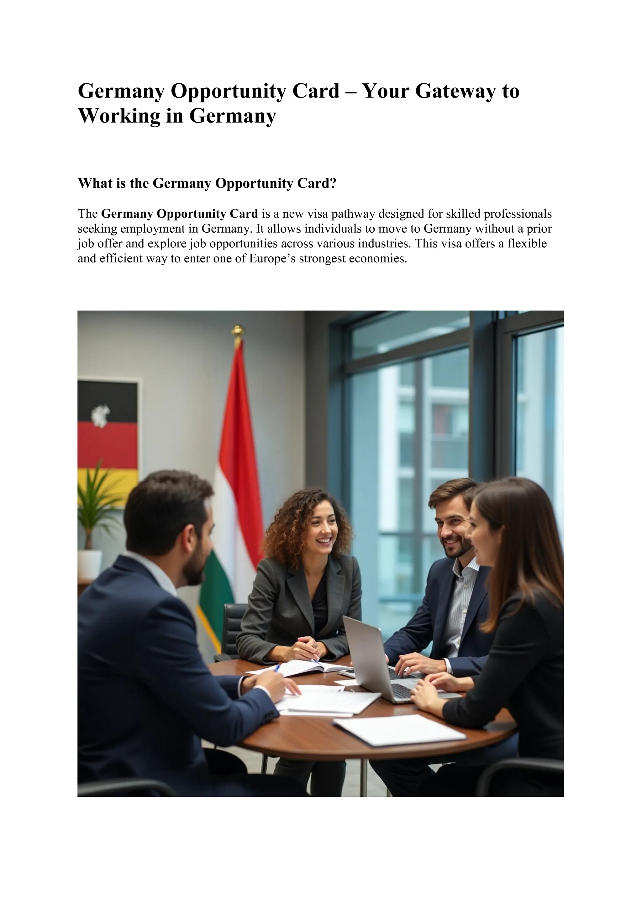 Germany Opportunity Card (Chancenkarte) Guide | PDF