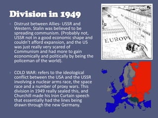 The Division of Germany; 1945-1949 | PPTX