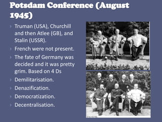 The Division of Germany; 1945-1949 | PPTX