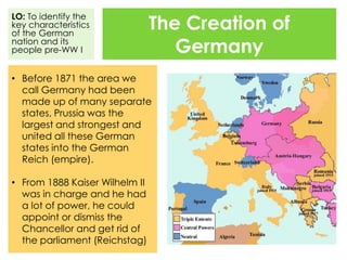 Germany pre 1918 & the end of WW1 | PPTX