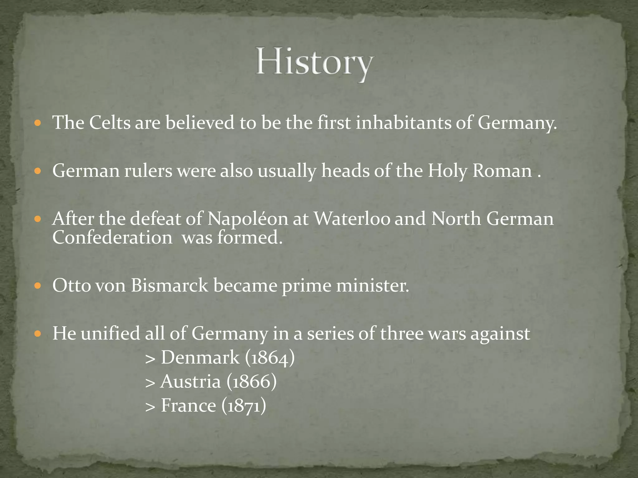 Germany- history,culture,society,organizational structure and approach ...
