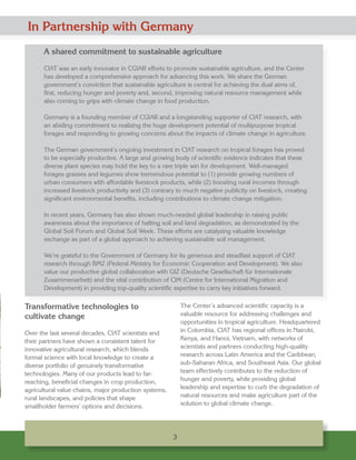 CIAT’s Partnership with Germany: Reducing hunger and poverty while ...
