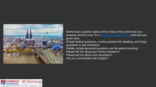 Germany student visa interview question and answers | PPTX