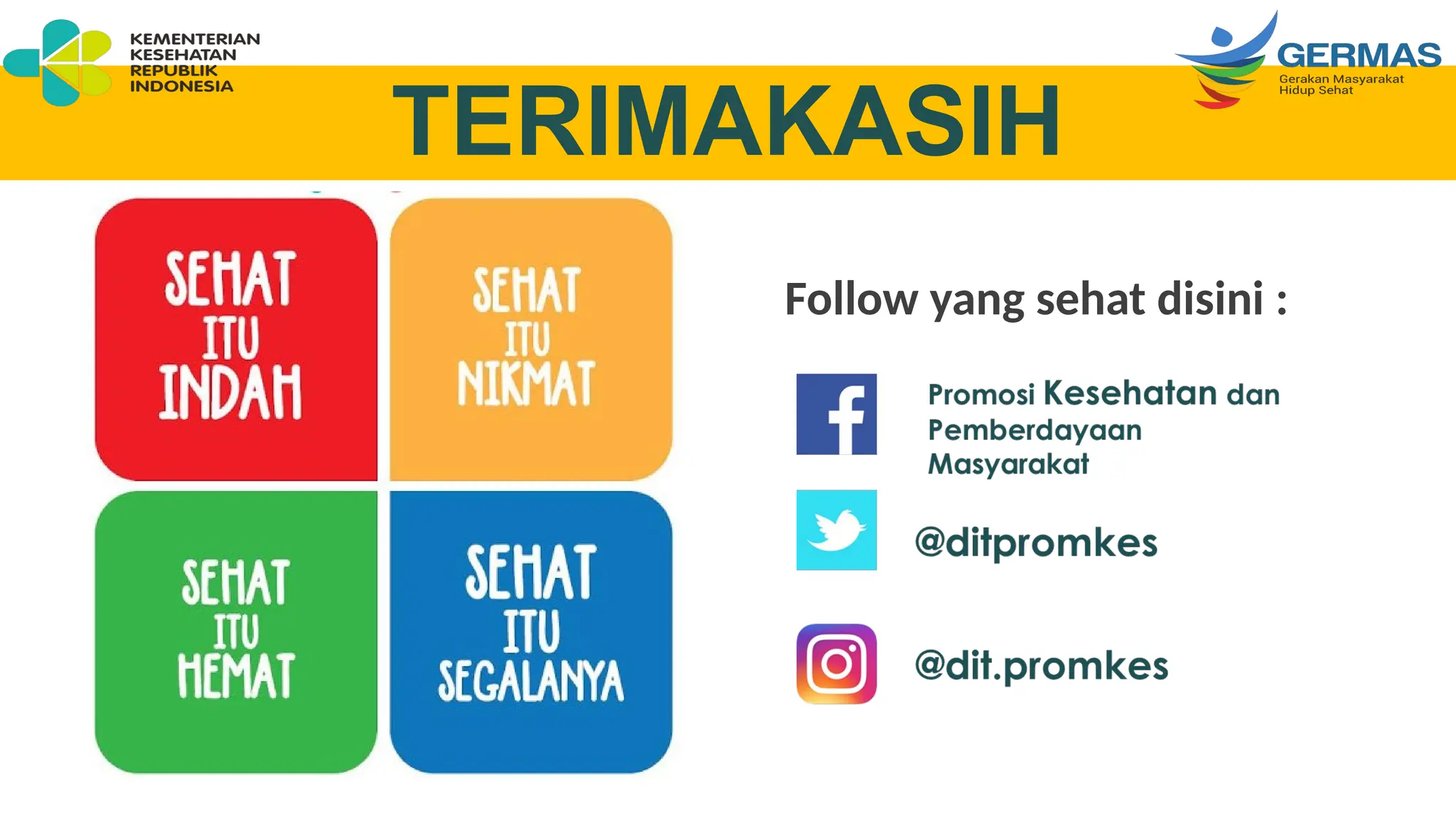 GERMAS gerakan amsyarakat hidup sehat dalam masyarakat dan instansi | PPTX